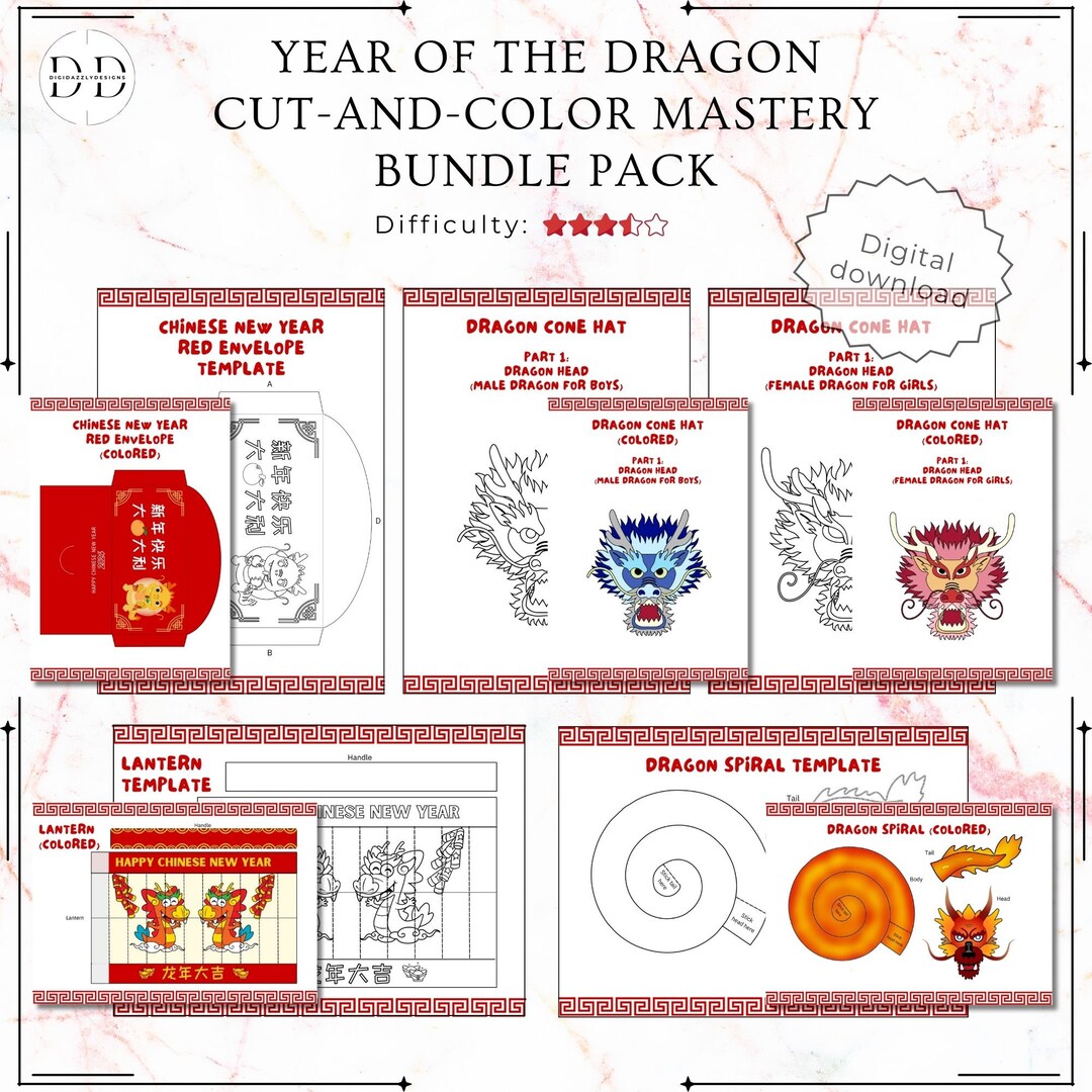 Printable Chinese New Year Activity for Kids, Lunar New Year Coloring ...
