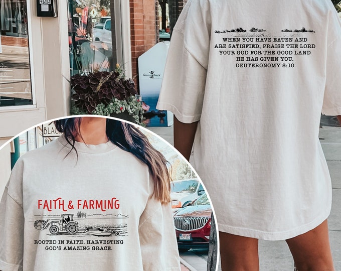 Farmer Bible Verse Shirt God Provides Christian Farmer Shirt Crop Shirt ...