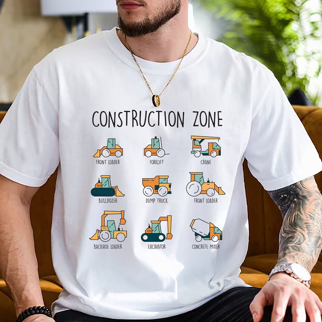 Construction Zone Toddler Shirt, Vintage Tractor Kids Shirt, Natural ...