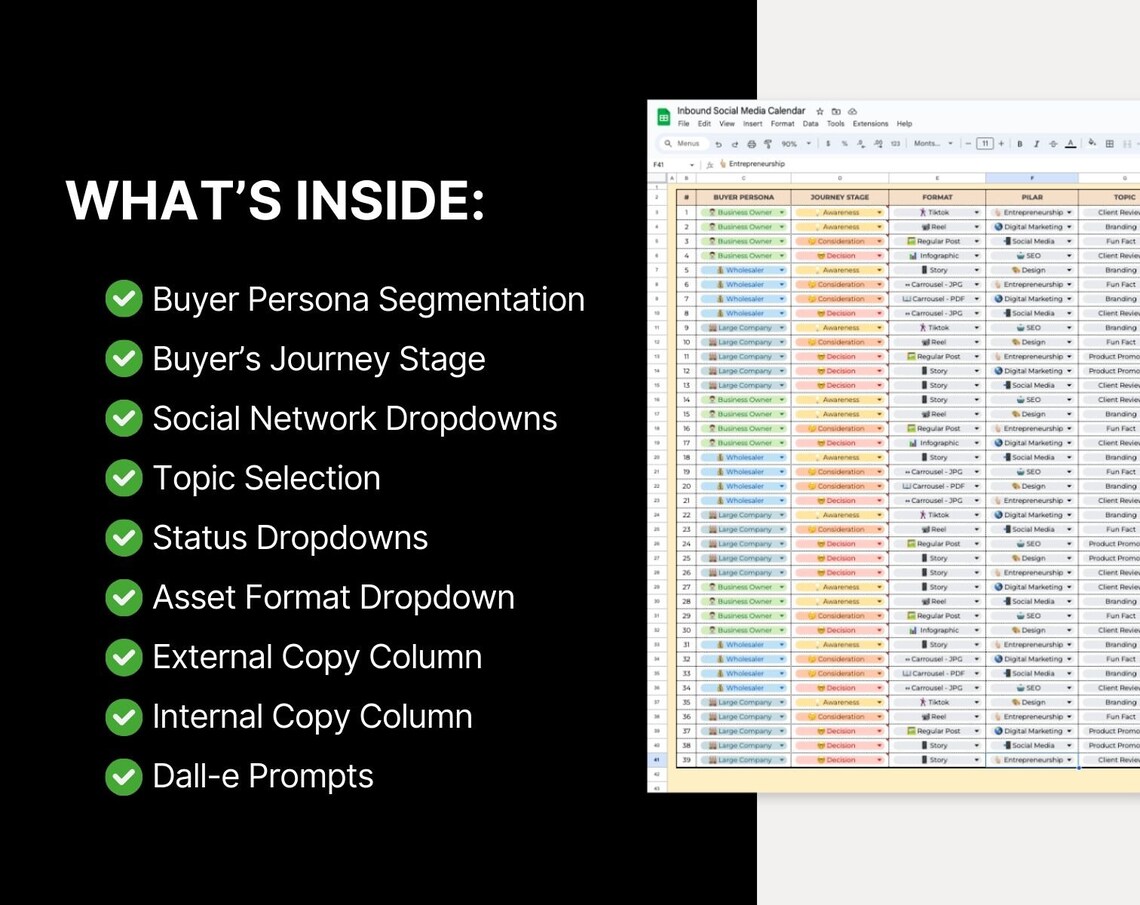 2024 Social Media Calendar Template for Inbound Marketing | Designed ...
