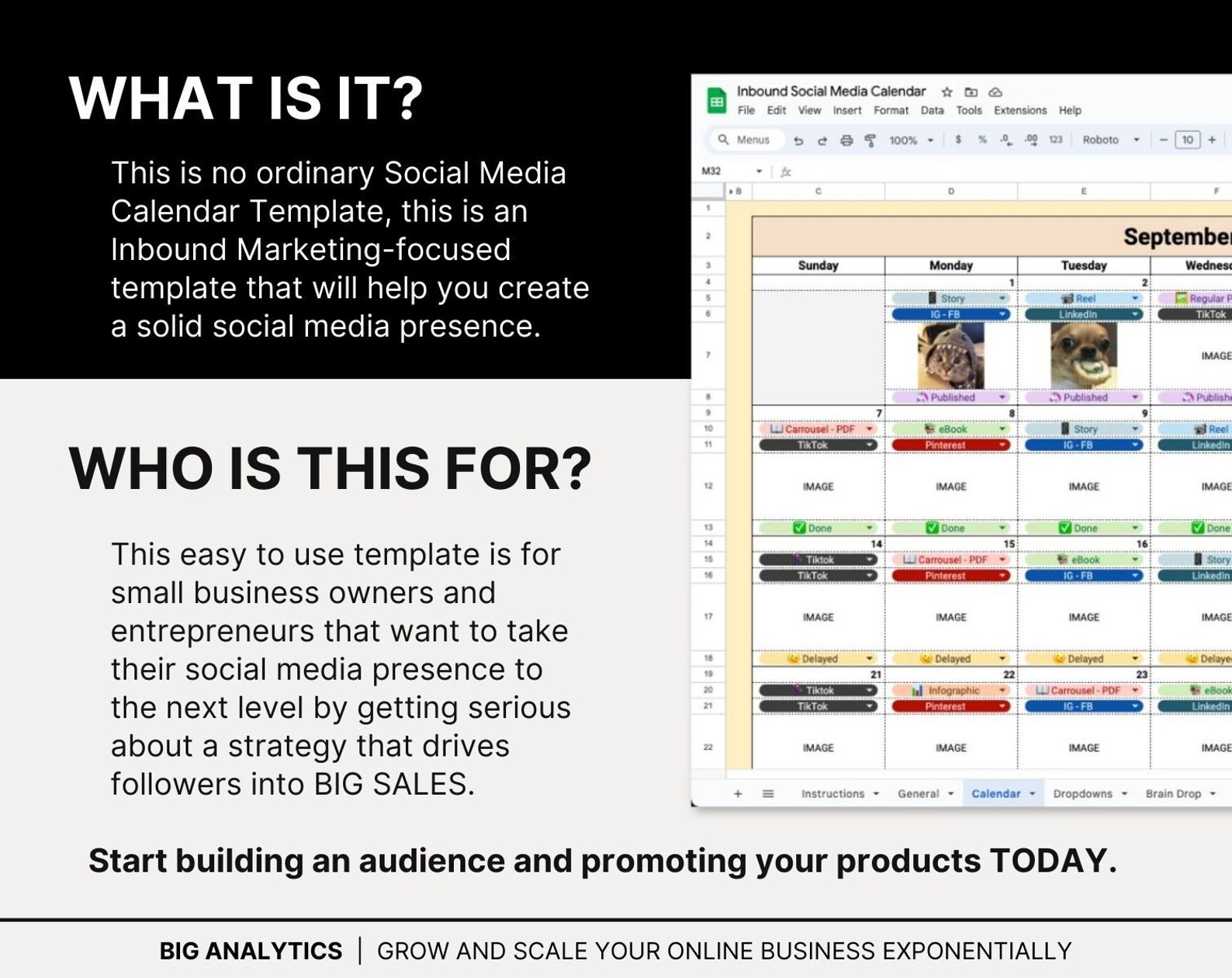 2024 Social Media Calendar Template for Inbound Marketing | Designed ...