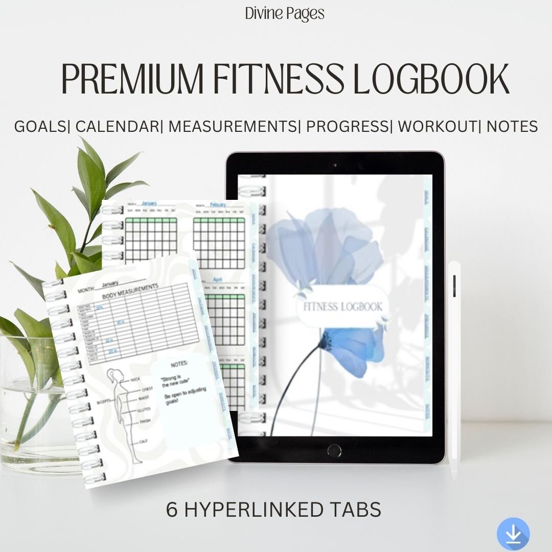Digital Fitness Planner, Goodnotes Fitness Journal, Weight Loss Journal ...
