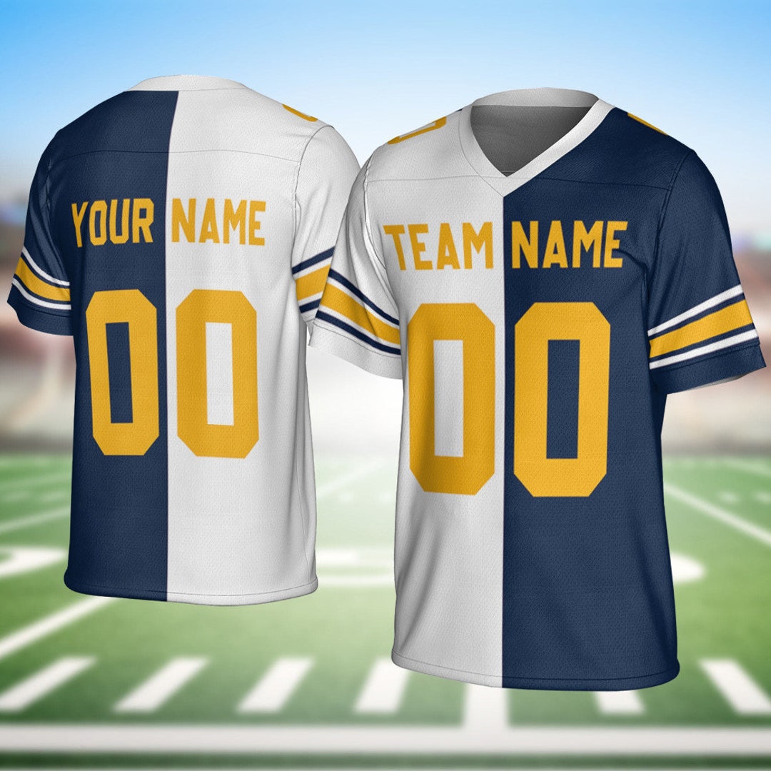 Personalized Rams Jersey Football Half N Half, Custom Number Jersey ...