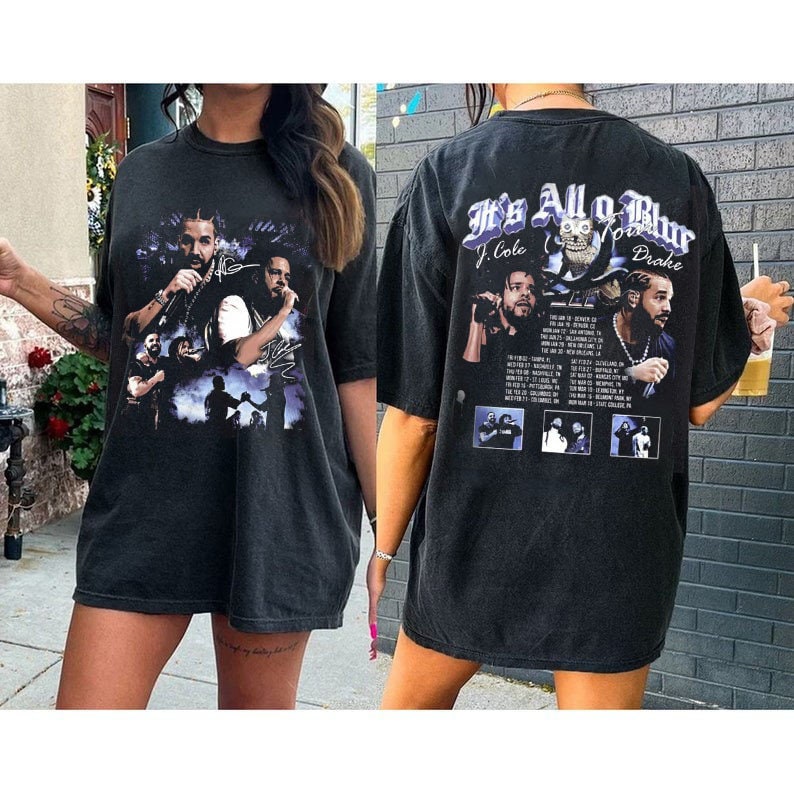 Drake J Cole Big As The What Tour 2024 Signature T-Shirt 2 Sides, Big ...