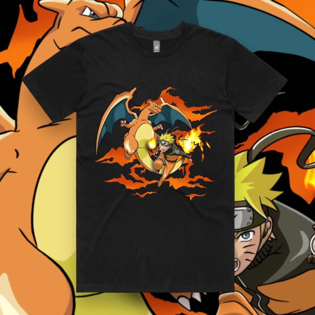 Naruto X Charizard T-shirt - Etsy