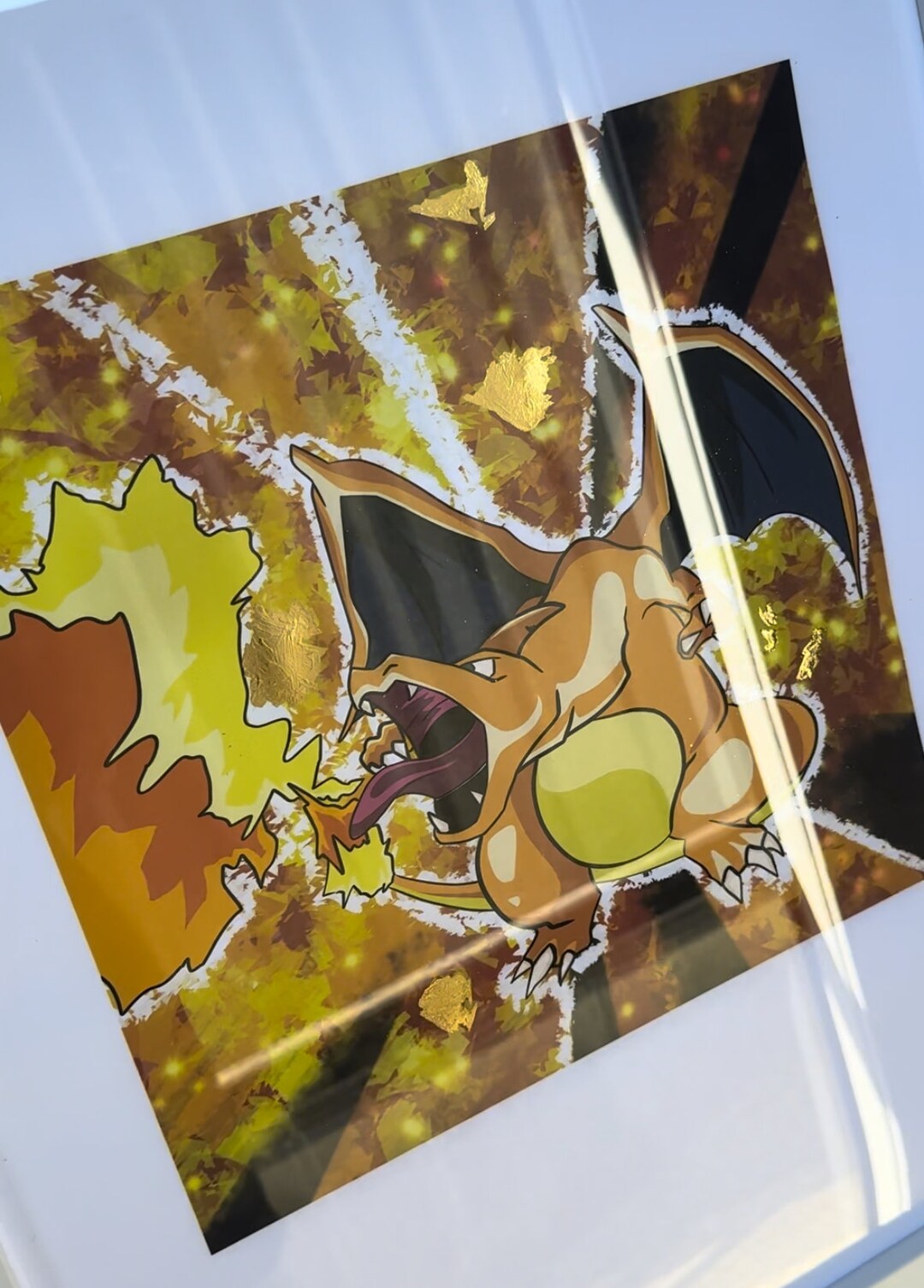 Charizard Gold Edition, 1 Available Will Come Signed and Framed. - Etsy
