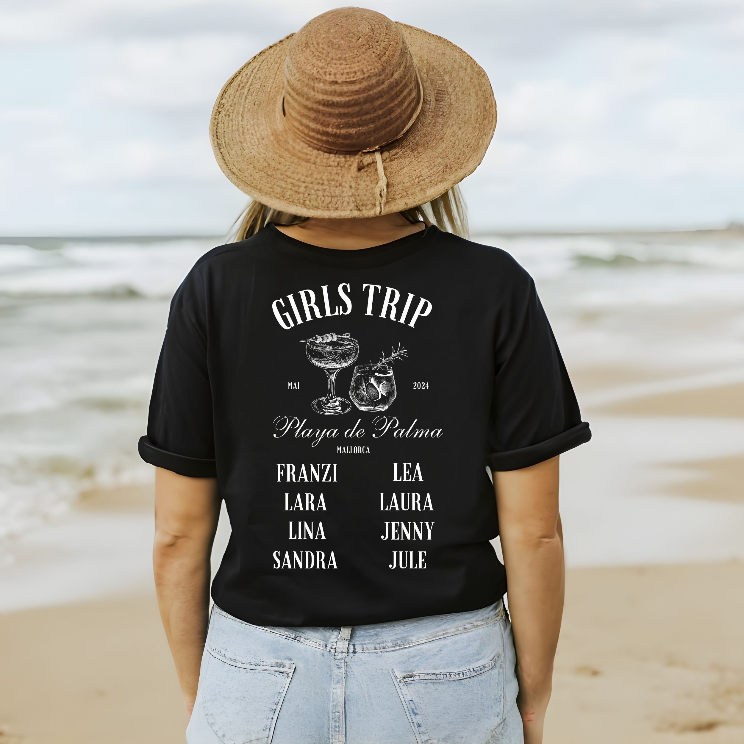 Personalisierbare Girls Trip Shirts, Mädels Trip Shirt, Mädels on Tour Shirt, Mallorca Shirts ...