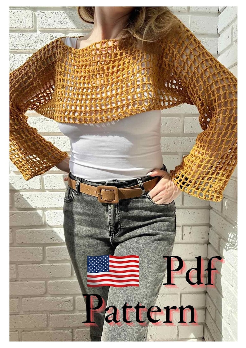 Crochet Top Patterns Crochet Projects Handmade Trendy Boho Crochet Top ...