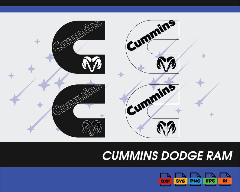 Cummins Dodge Ram Formatos SVG y 300 DPi PNG DXF Listo - Etsy España