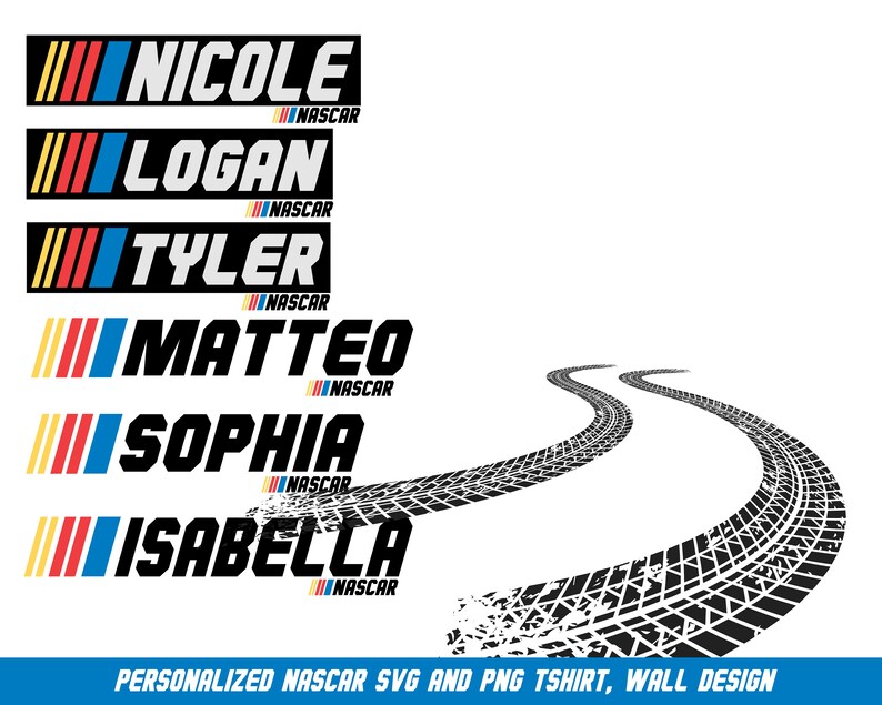Customizable Nascar Letters and Logo SVG and PNG Formats Ready to Use ...