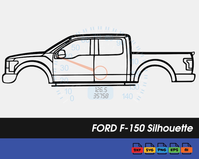 Ford F150 SVG and 300 Dpi PNG Dxf Eps Formats Ready to Use - Etsy