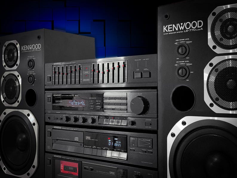 Kenwood Hifi Tower Rare Vintage Stereo Component System - Etsy