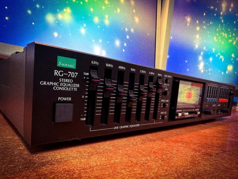 SANSUI RG-707 Rare Vintage Stereo Graphic Equalizer Reverb - Etsy