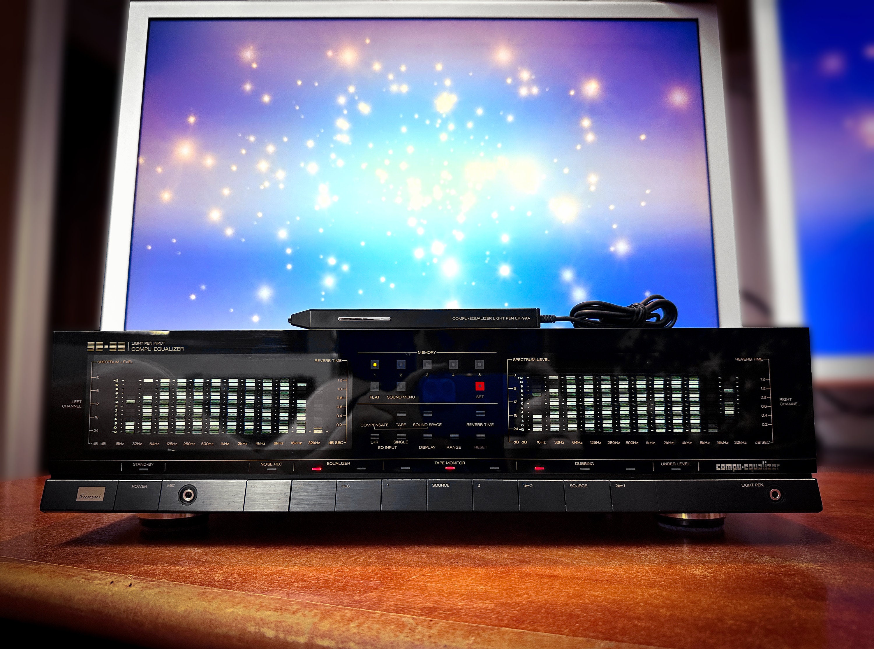 SANSUI SE-99 Rare Vintage Stereo Graphic Equalizer Light Pen Included ...