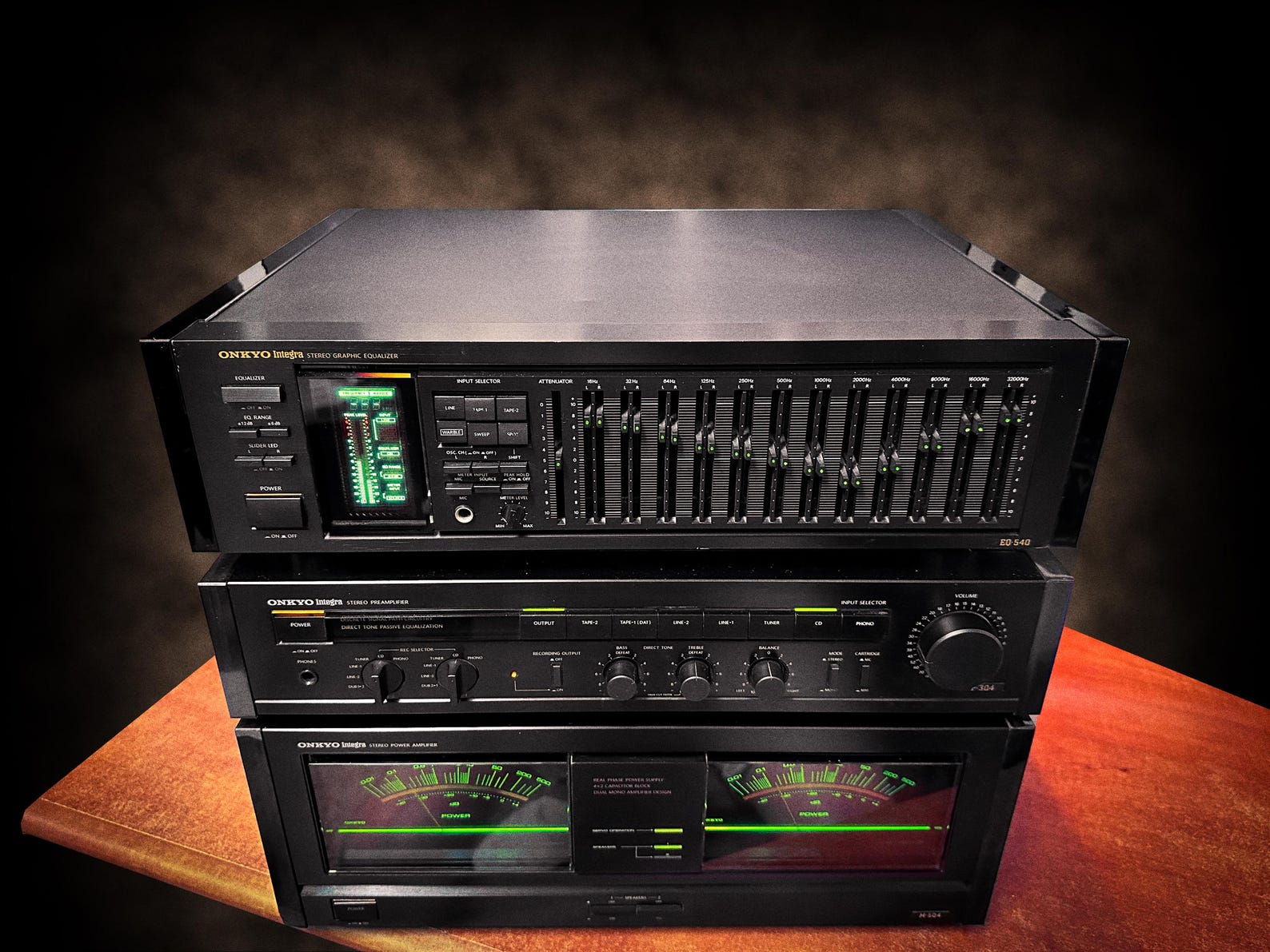 ONKYO Integra Rare EQ-540 P-304 M-504 Power Amplifier Pre-amplifier ...