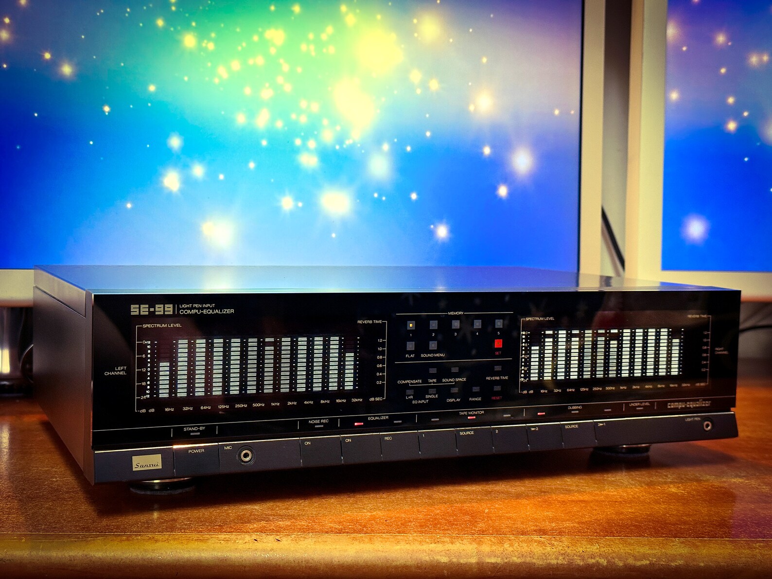 SANSUI SE-99 Rare Vintage Stereo Graphic Equalizer Light Pen Included ...