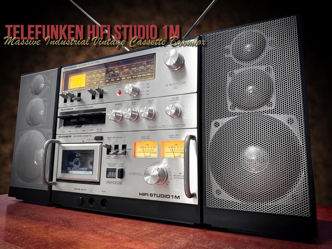 TELEFUNKEN MONSTER HIFI Rare Industrial Vintage Cassette Boombox - Etsy