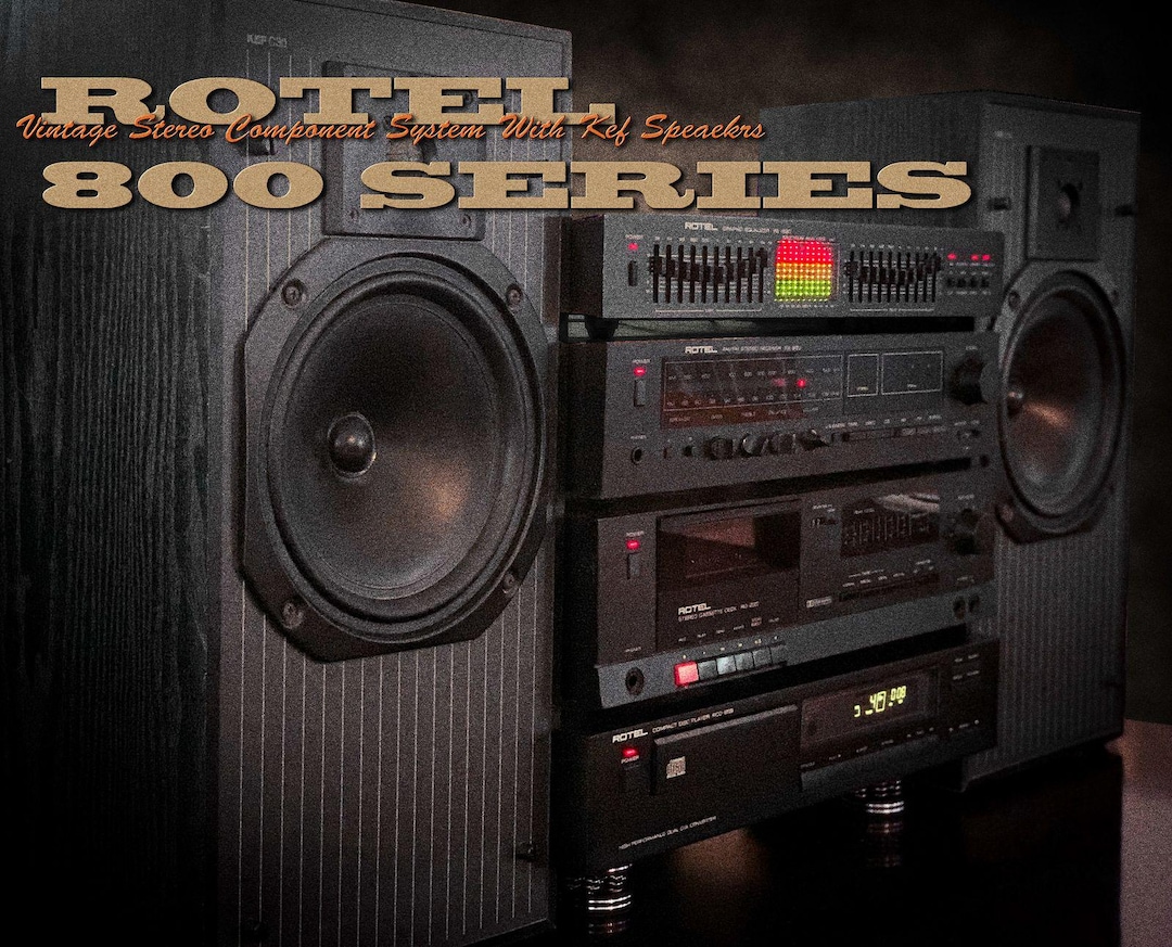 ROTEL 830 SERIES Rare Vintage Stereo Component System Kef Speakers - Etsy