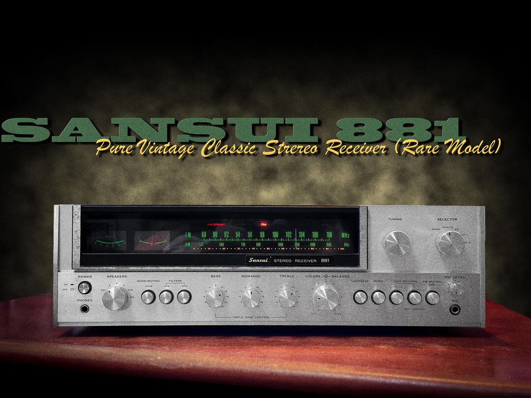 Sansui 881 Rare Pure Vintage Stereo AM/FM Receiver - Etsy