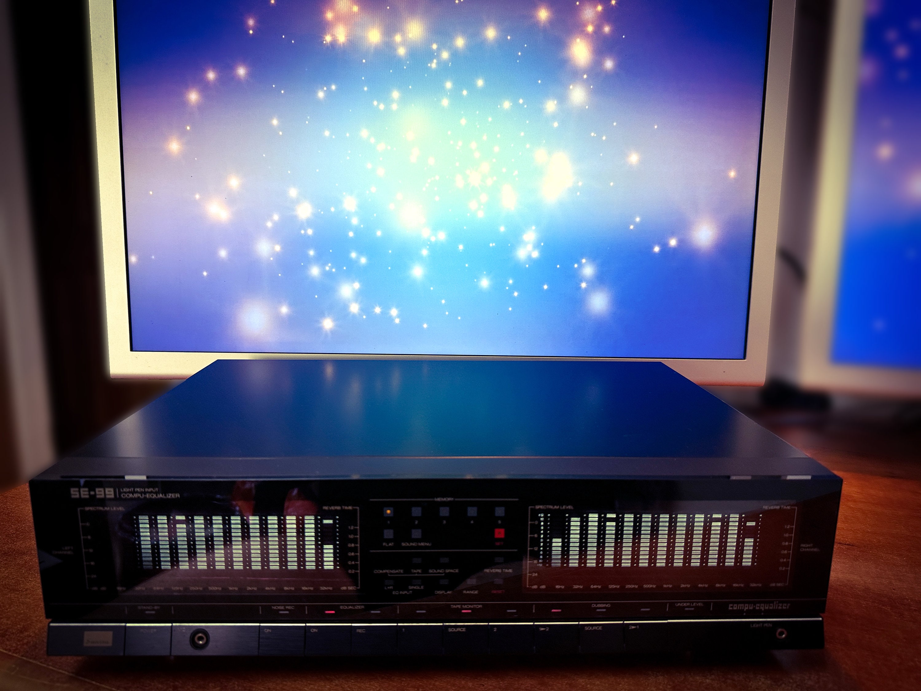 SANSUI SE-99 Rare Vintage Stereo Graphic Equalizer Light Pen Included ...