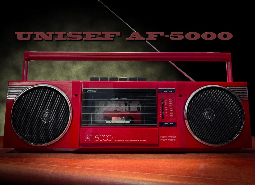 UNISEF AF-5000 Rare Boxed Vintage Stereo Boombox - Etsy