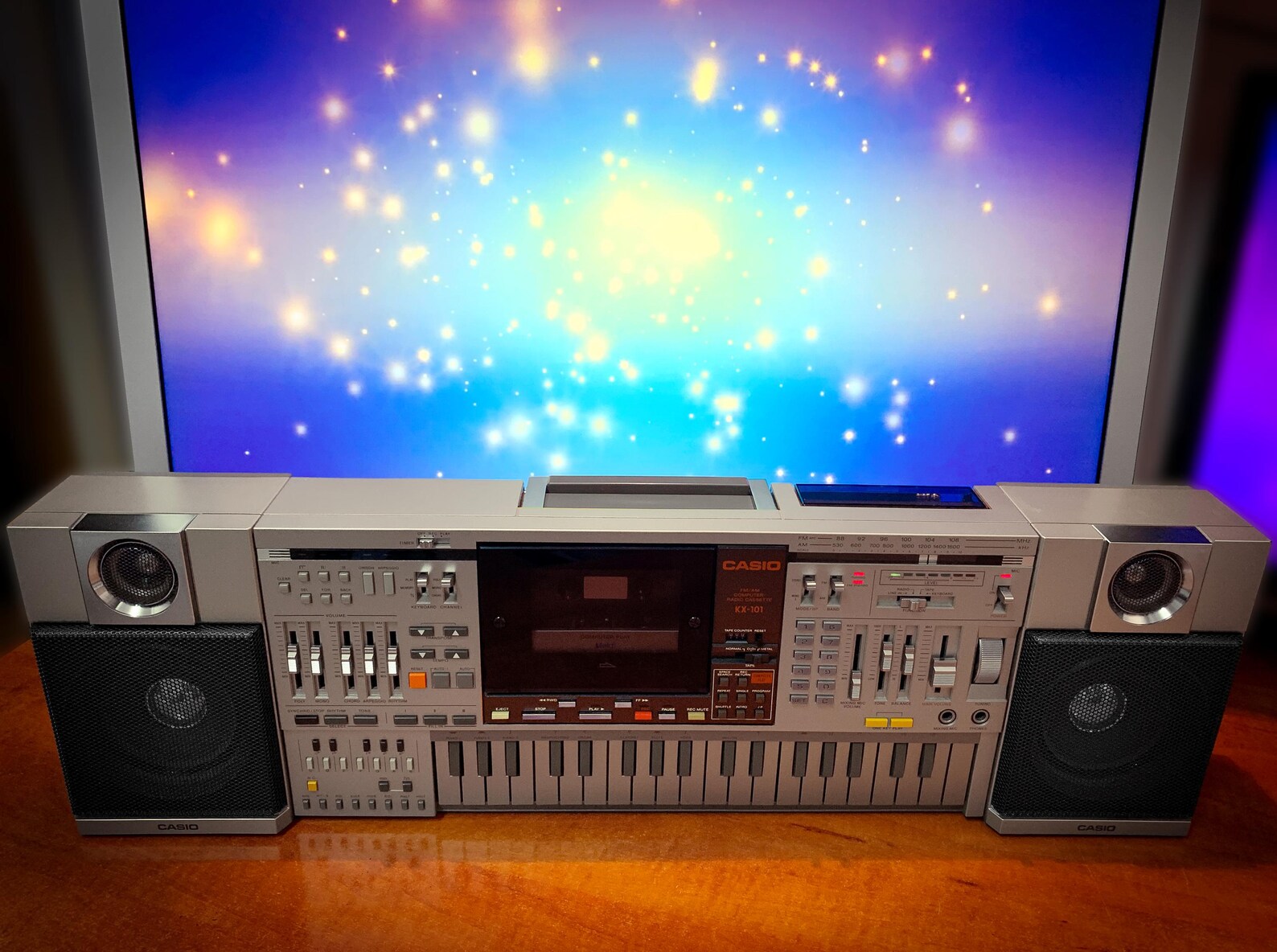 CASIO KX-101 Rare Vintage Stereo Cassette Boombox / Organ Synthes Combo ...