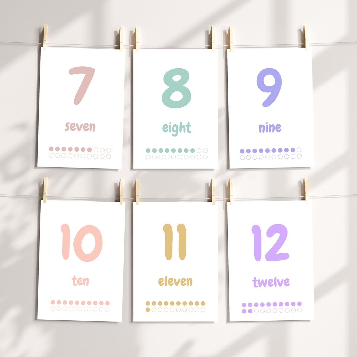 Number 1-20 Flash Cards, 123 Card ,pre-school Cards ,educational ...