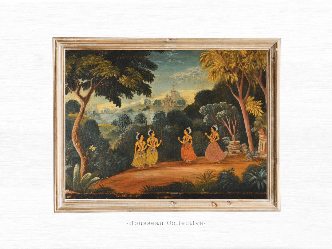 Traditional Indian Art Print | Krishna-inspired Folk Painting ...