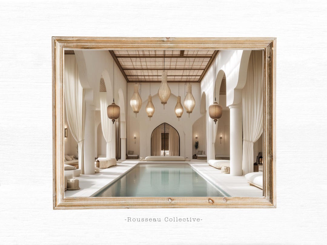 Moroccan-inspired Interior With Elegant Lanterns and Pool - Minimalist ...