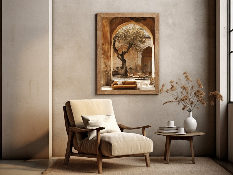 Vintage Colonial House, Jungle Wall Art, British Empire Colonial Style ...