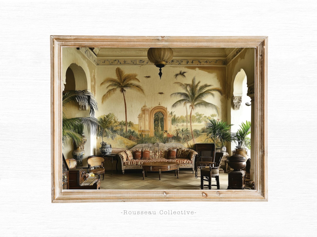 Colonial Era Vintage Photoart Print - Interior Decor - Colonial Style ...