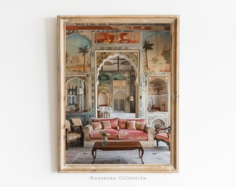 Vintage Colonial House, Jungle Wall Art, Travel Print, British Empire ...