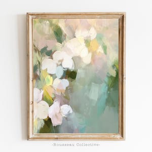 Abstract Floral Art Print: Soft Pastel Neutral Botanical Wall Decor - Etsy