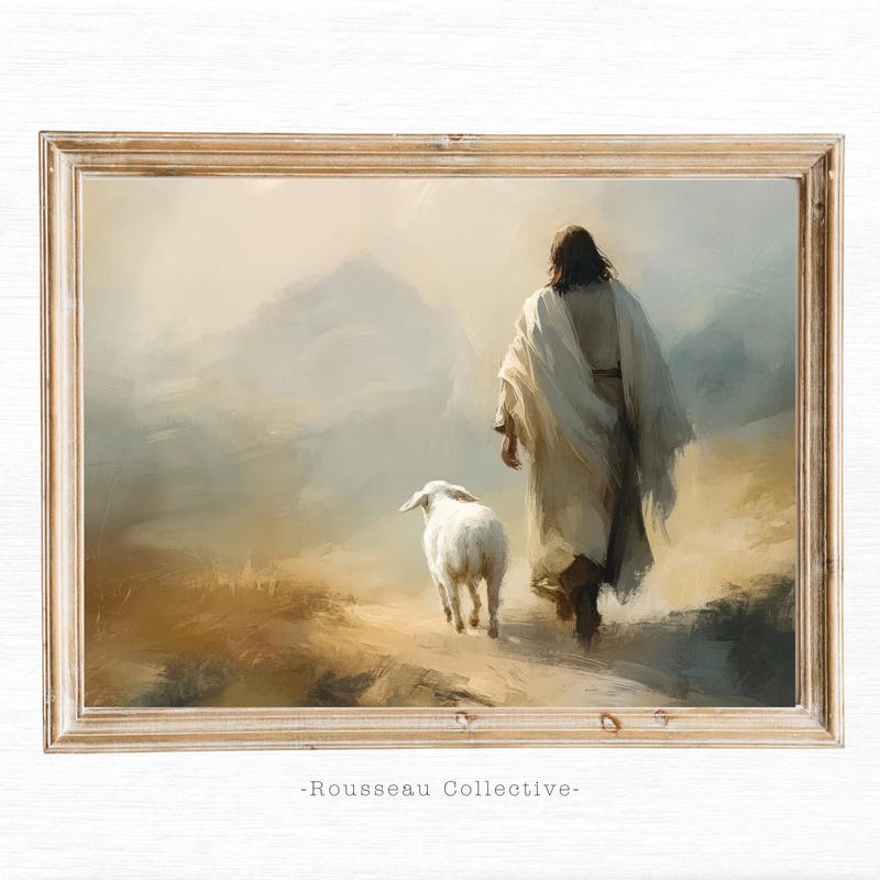Jesus and the Lamb - Etsy