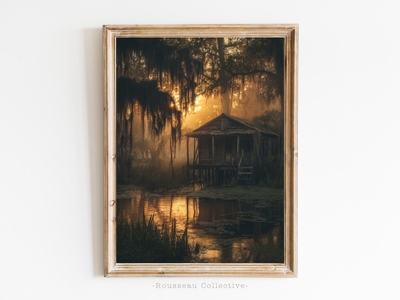 Deep South Bayou Swamp Art Print: Gothic Landscape, Dark Academia ...
