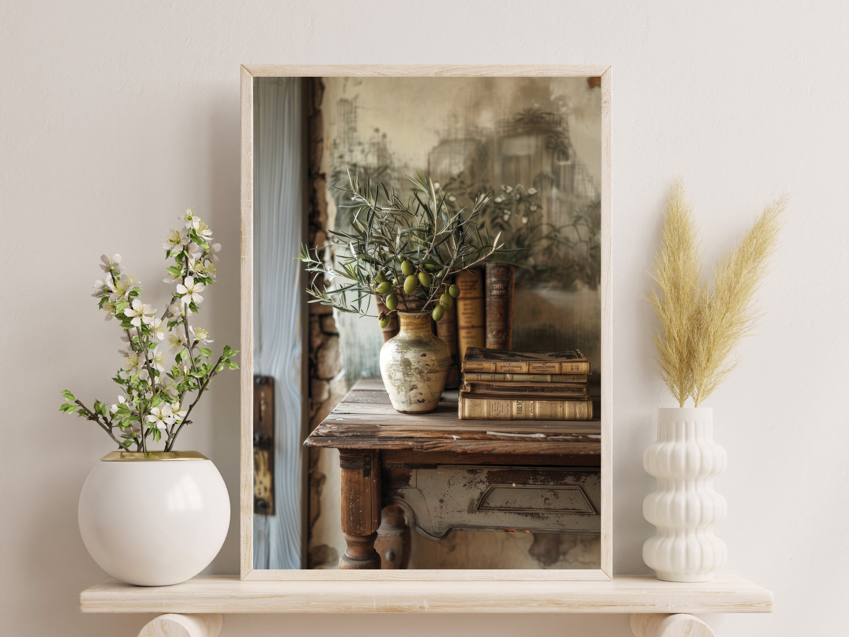 Artistic Vintage Olive Tree Photo Print, Rustic Farmhouse, Still Life ...