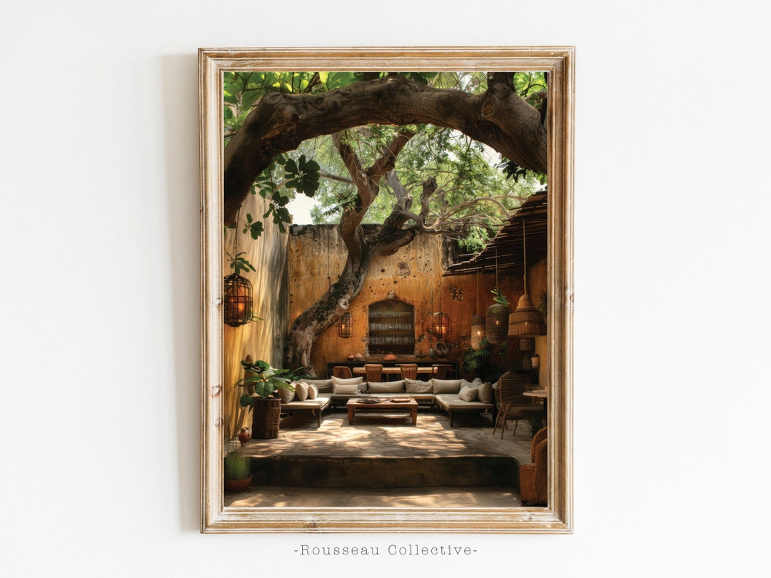 Vintage Colonial House, Jungle Wall Art, Photoart, British Colonial ...