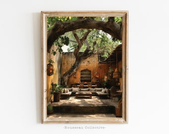 Vintage Colonial House, Jungle Wall Art, Travel Print, British Empire ...