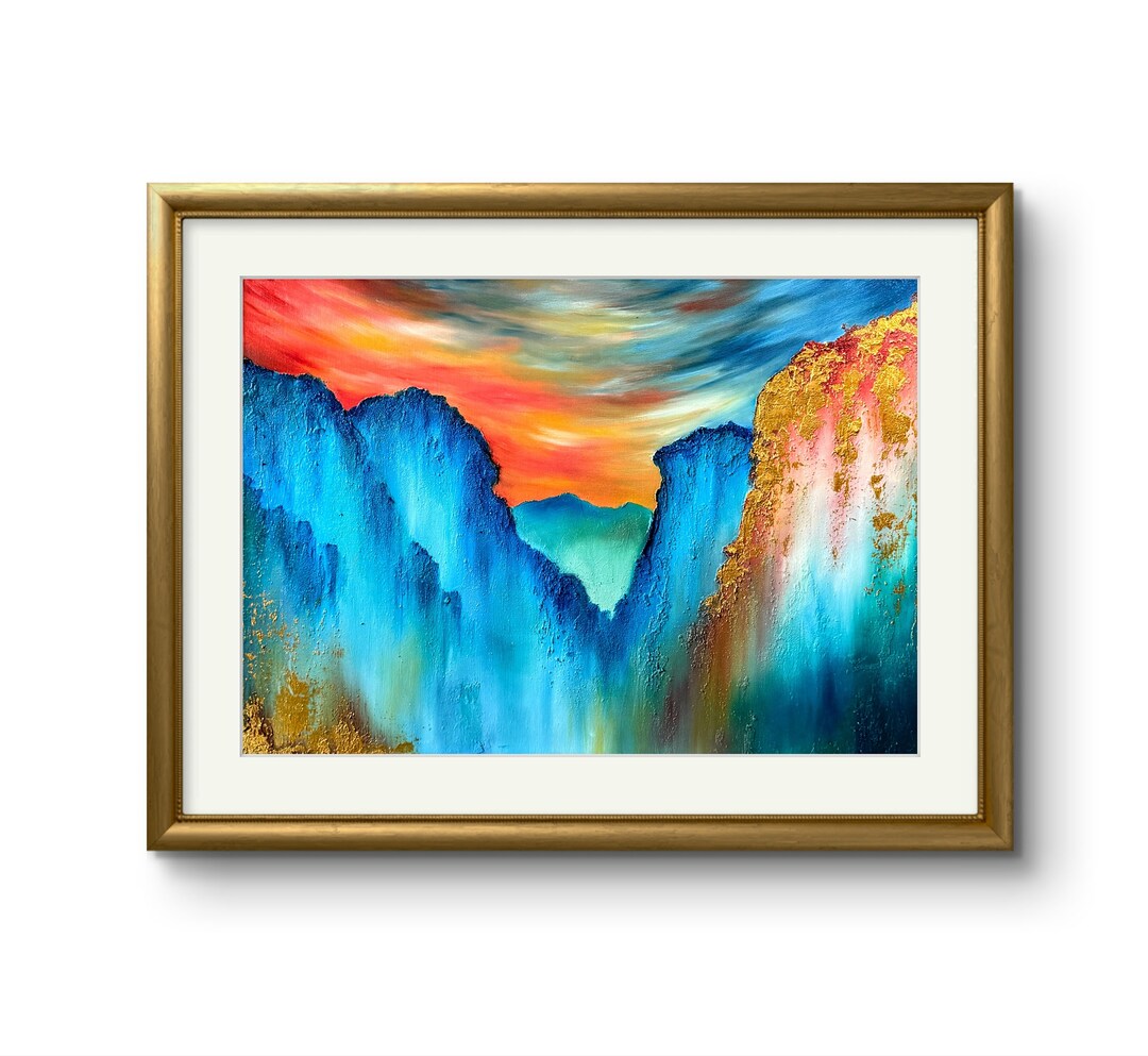 Lauterbrunnen Swiss Alps Texture & Oil Painting on Canvas 50x70cm - Etsy