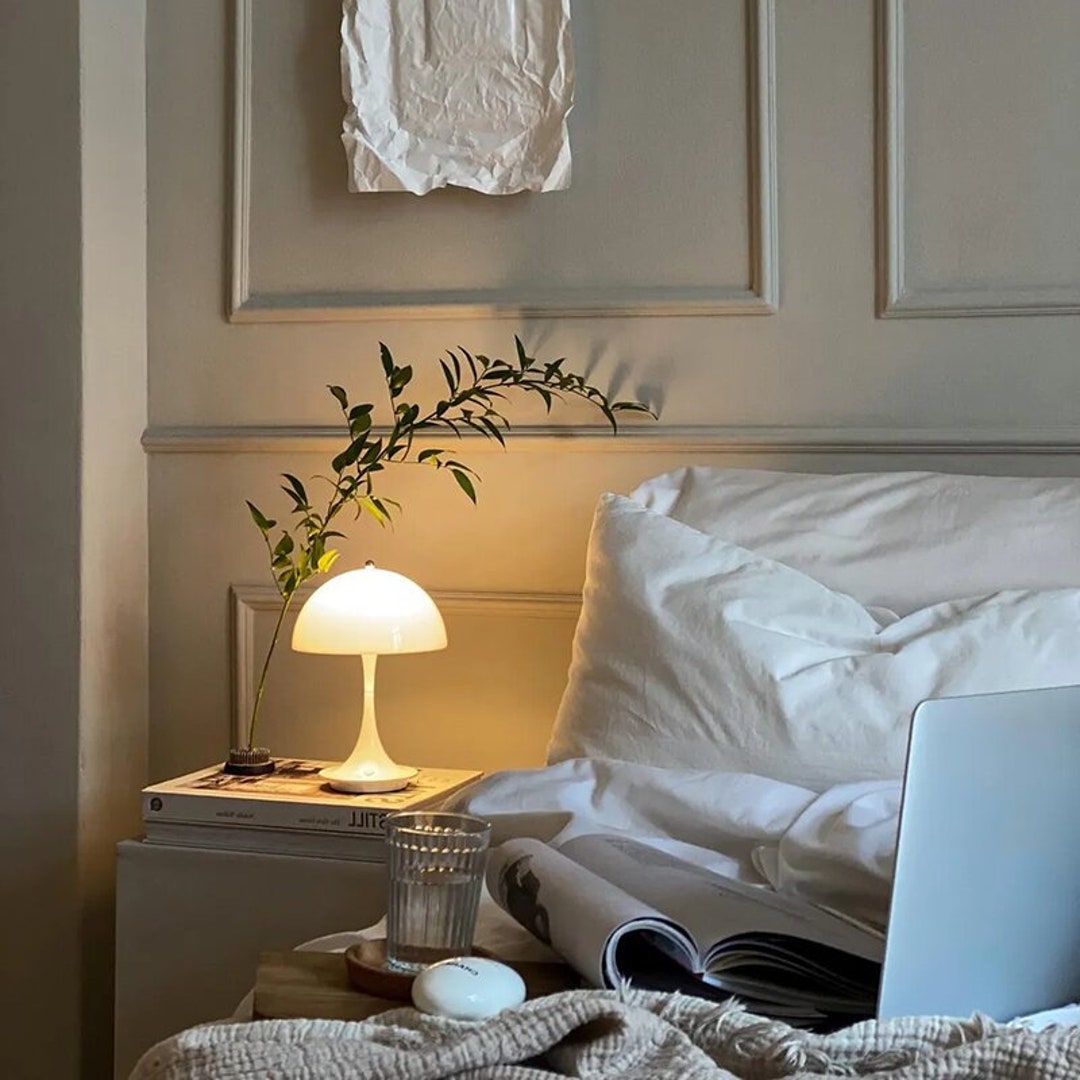 Rechargeable Mushroom Shade Desk Lamp for Living Room Bedroom - Etsy