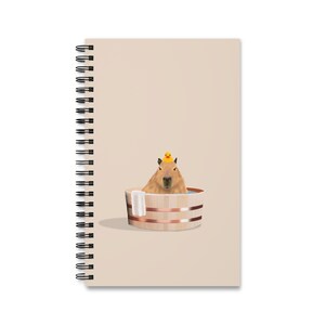 Cute Capybara Spiral Journal. Adorable Animal Print Notebook in 4 Types ...