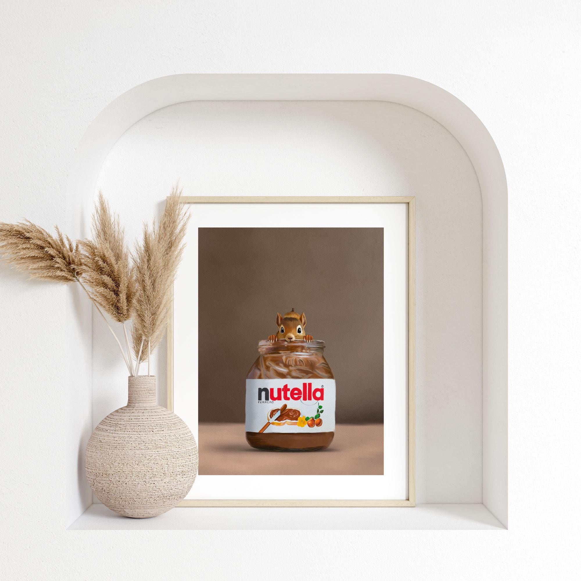 Whimsical Squirrel in Nutella Jar Painting | Cute Animal Art | Fun ...