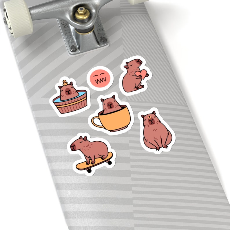 Cute Capybara Sticker Pack Sticker Set With Five Adorable Capybaras ...