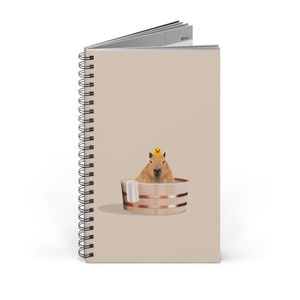 Cute Capybara Spiral Journal. Adorable Animal Print Notebook in 4 Types ...