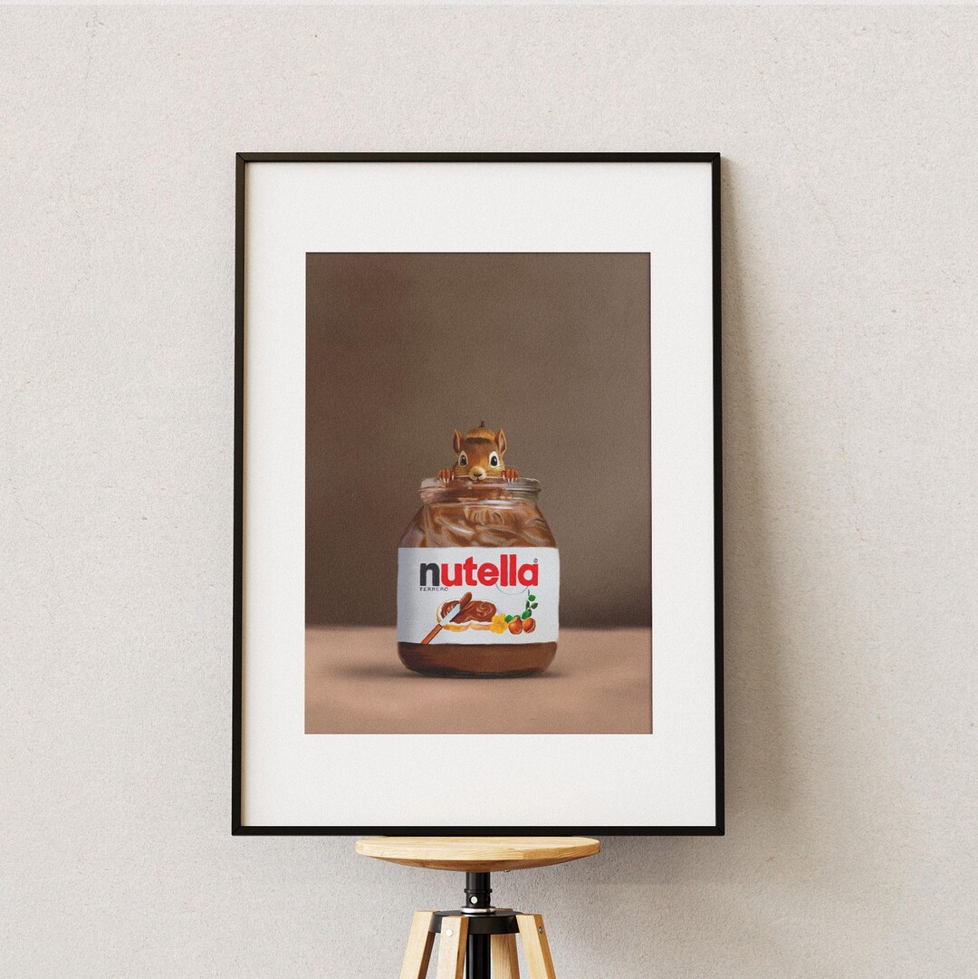 Whimsical Squirrel in Nutella Jar Painting | Cute Animal Art | Fun ...