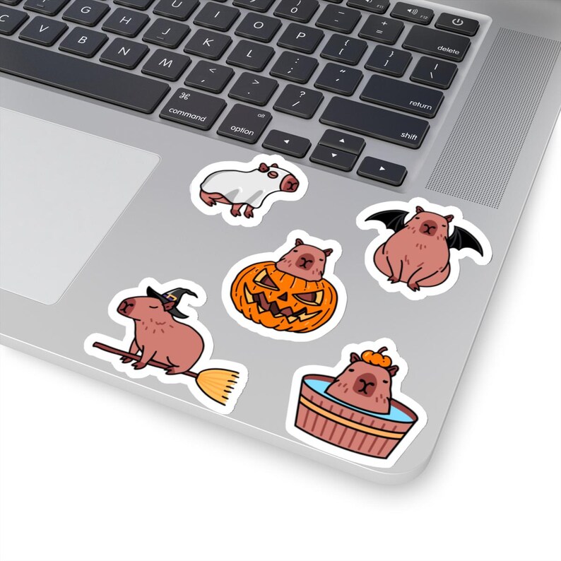 Cute Halloween Capybara Sticker Pack – Set of 5 Kawaii Halloween ...