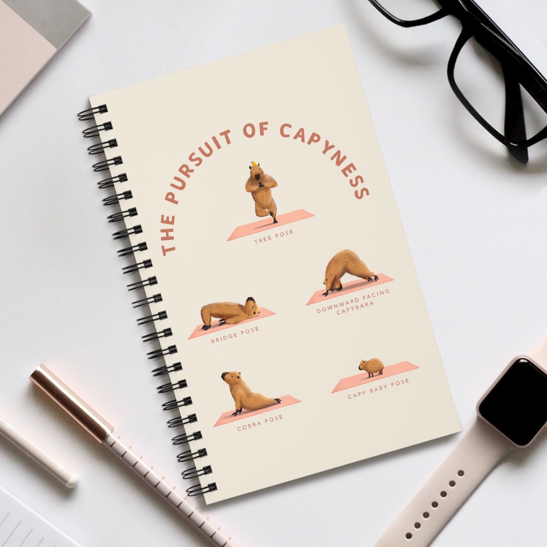 The Pursuit of Capyness Capybara Spiral Journal. Zen Capybara Note Book ...