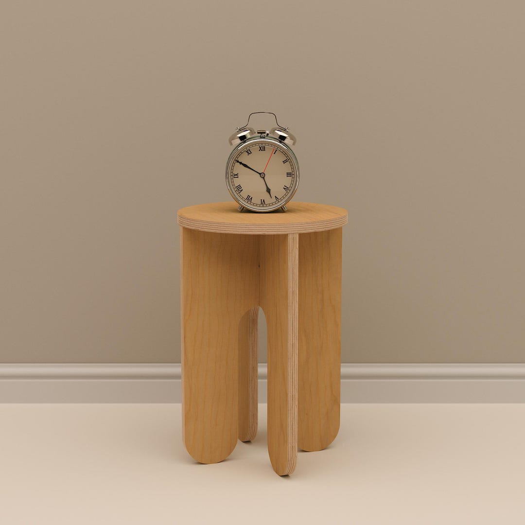 Modern Round Side Table DIY Plan | Dxf, Pdf, Step for CNC & Laser Cut ...