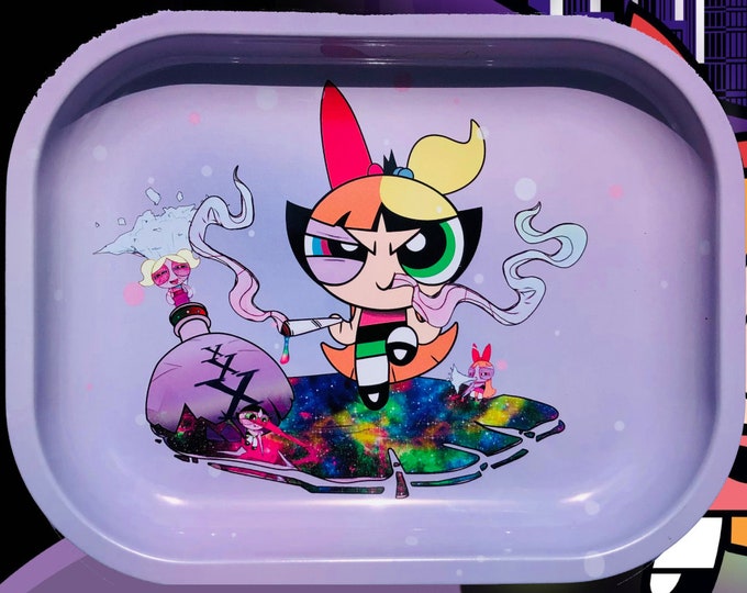 Purple Powerpuff Girls Mashup Rolling Tray by Happygalshopco - Etsy