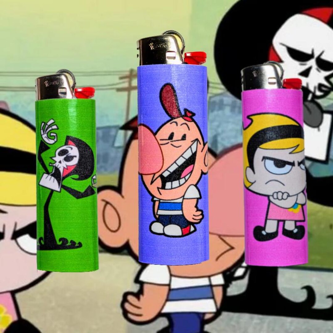 Billy and Mandy Lighter Set W Wraps/covers/sticker - Etsy